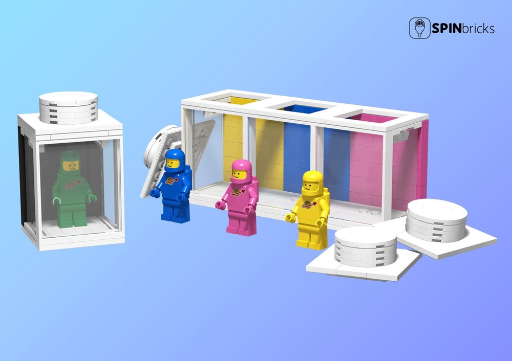 Lego Moc Build A Brick Minifigure Display By Spinbricks Rebrickable