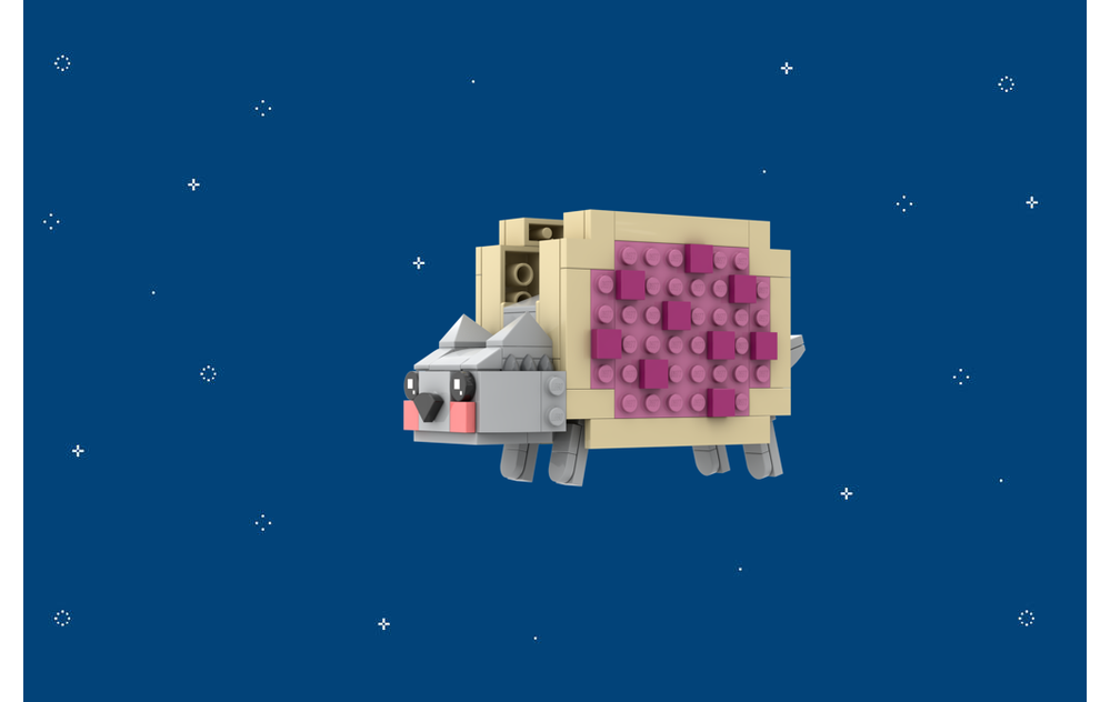 LEGO MOC Nyan Cat: Over the Moon by bentobrick | Rebrickable - Build ...
