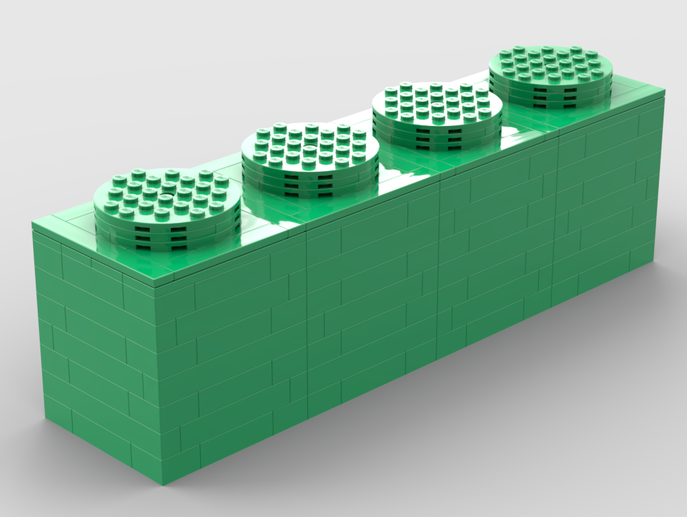 LEGO MOC Oversized 1x4 by RightBrick | Rebrickable - Build with LEGO