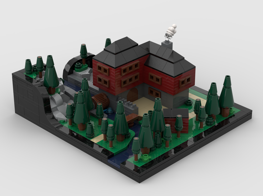 LEGO MOC Water Mill (microscale) by Nirvanese | Rebrickable - Build ...