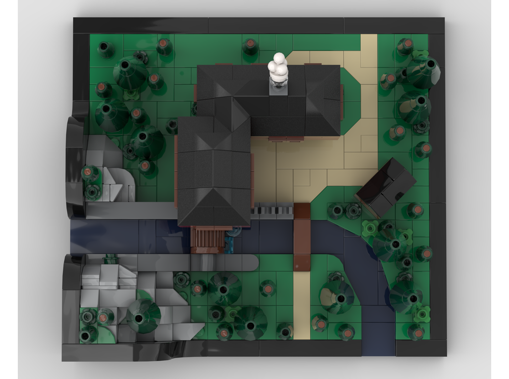Lego Moc Water Mill Microscale By Nirvanese Rebrickable Build
