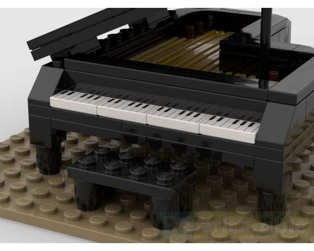LEGO MOC Minifig Scale Grand Piano by BrickClones | Rebrickable - Build ...