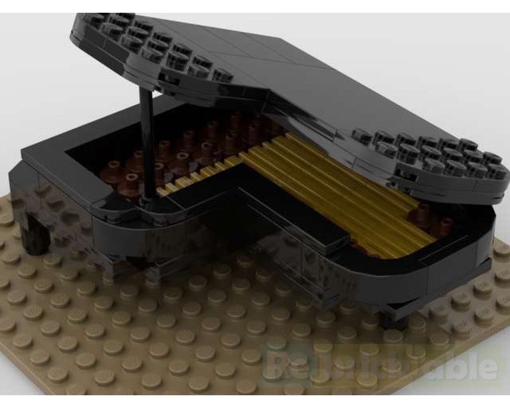LEGO MOC Minifig Scale Grand Piano by BrickClones | Rebrickable - Build ...