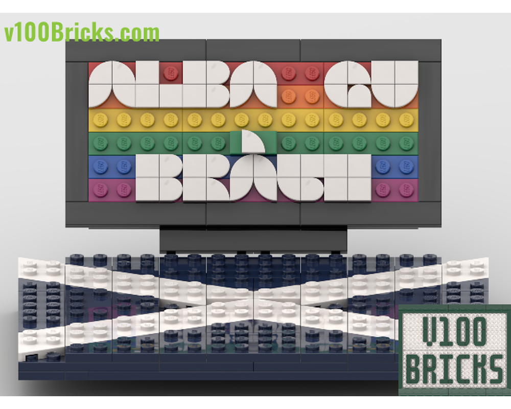 Lego Moc Saltirepride Of Scotland Flag By V100bricks Rebrickable