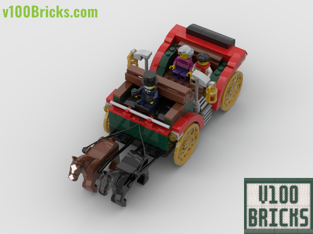 LEGO MOC Winter Carriage Ride by v100Bricks | Rebrickable - Build with LEGO