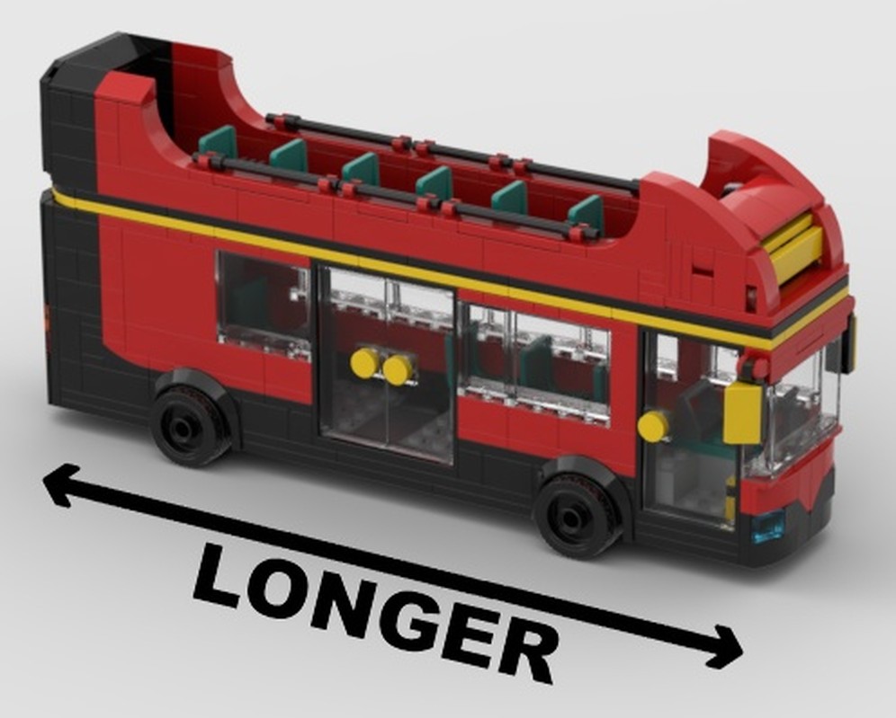 LEGO MOC Sightseeing Bus EXTENSION - 4 studs longer by Minifig_Jez ...