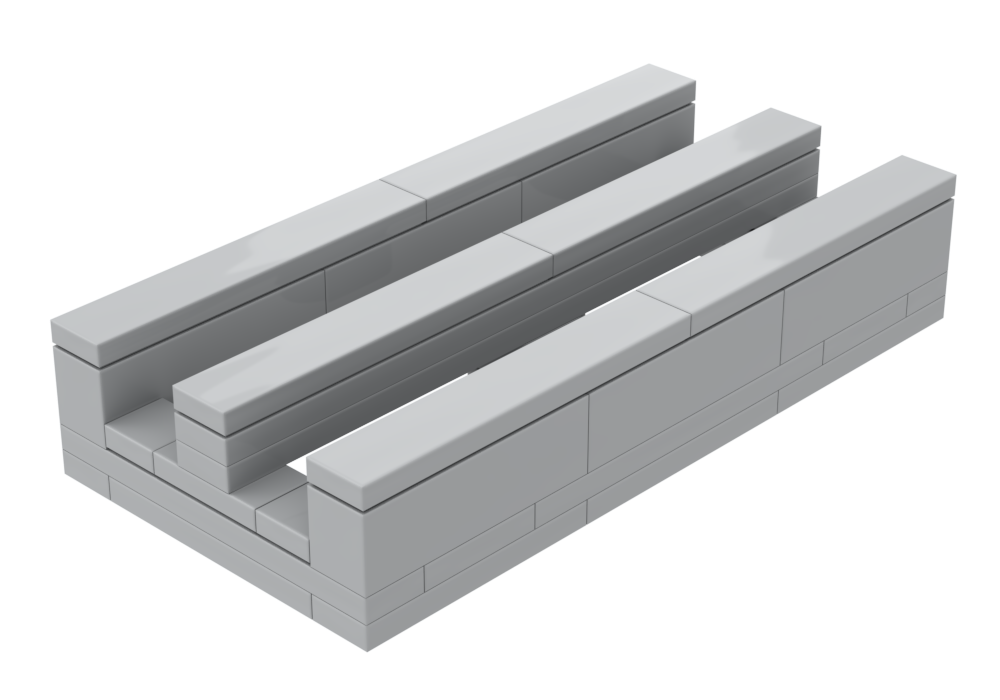 LEGO MOC Upscaled 1x2 Grille by OrchardBuilds | Rebrickable - Build ...