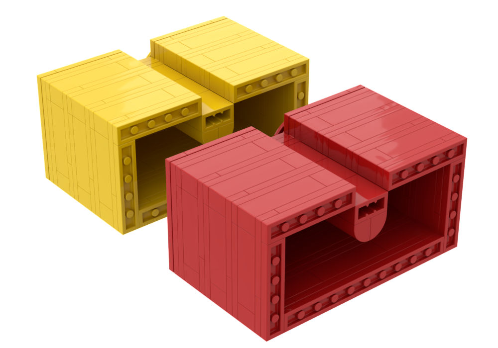 LEGO MOC (Stackable) Upscaled 1x2 Brick with Channel/Groove by ...