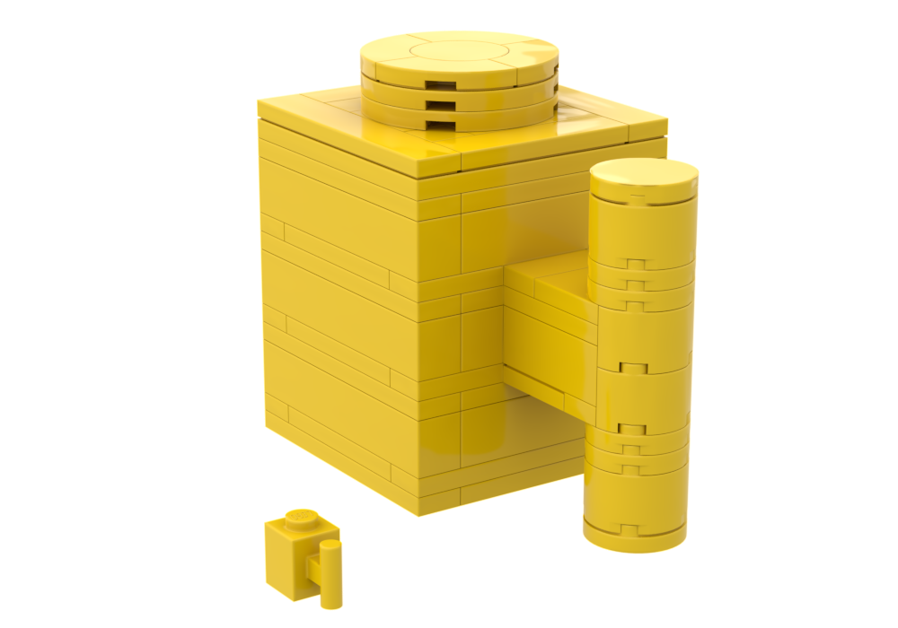 LEGO MOC Upscaled 1x1 Brick with Bar handle by OrchardBuilds ...