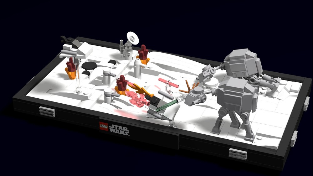 Lego Moc Hoth Battle Diorama By Gtro Rebrickable Build With Lego