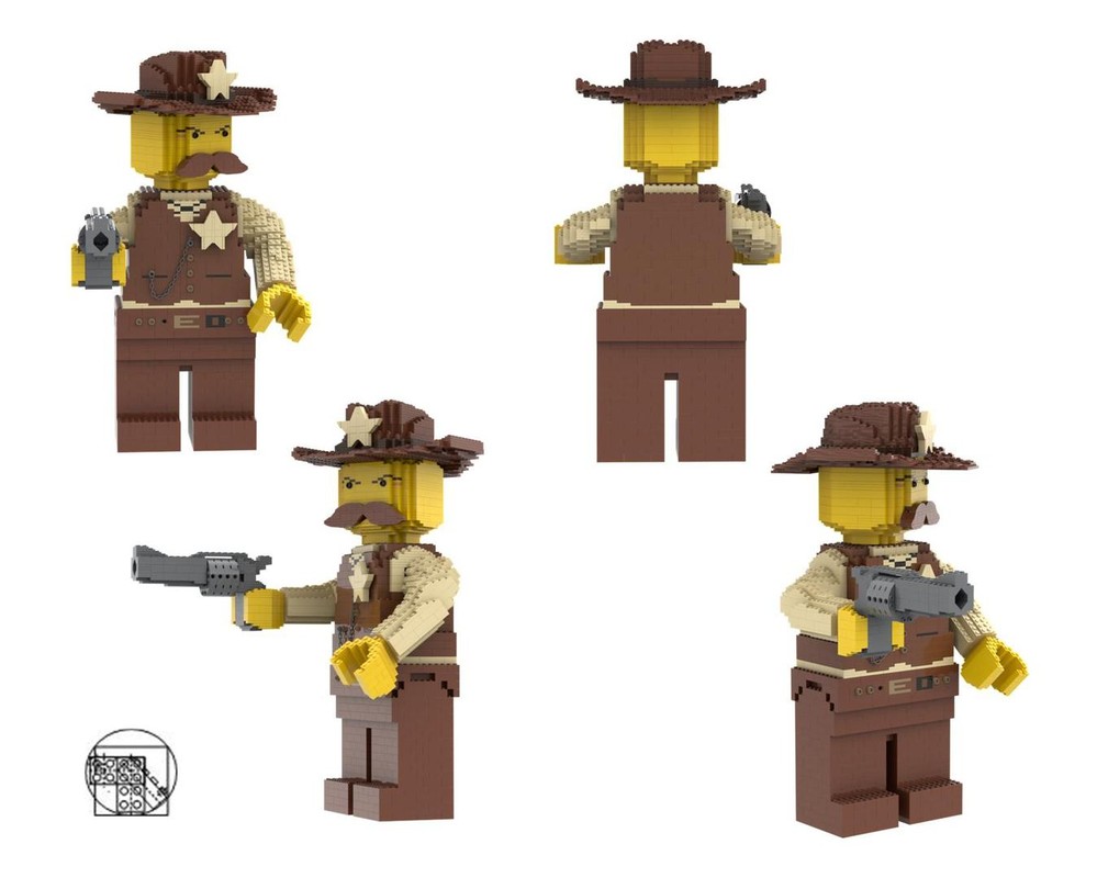 LEGO MOC Maxi Figure Sheriff by Bricksculpture.net | Rebrickable ...