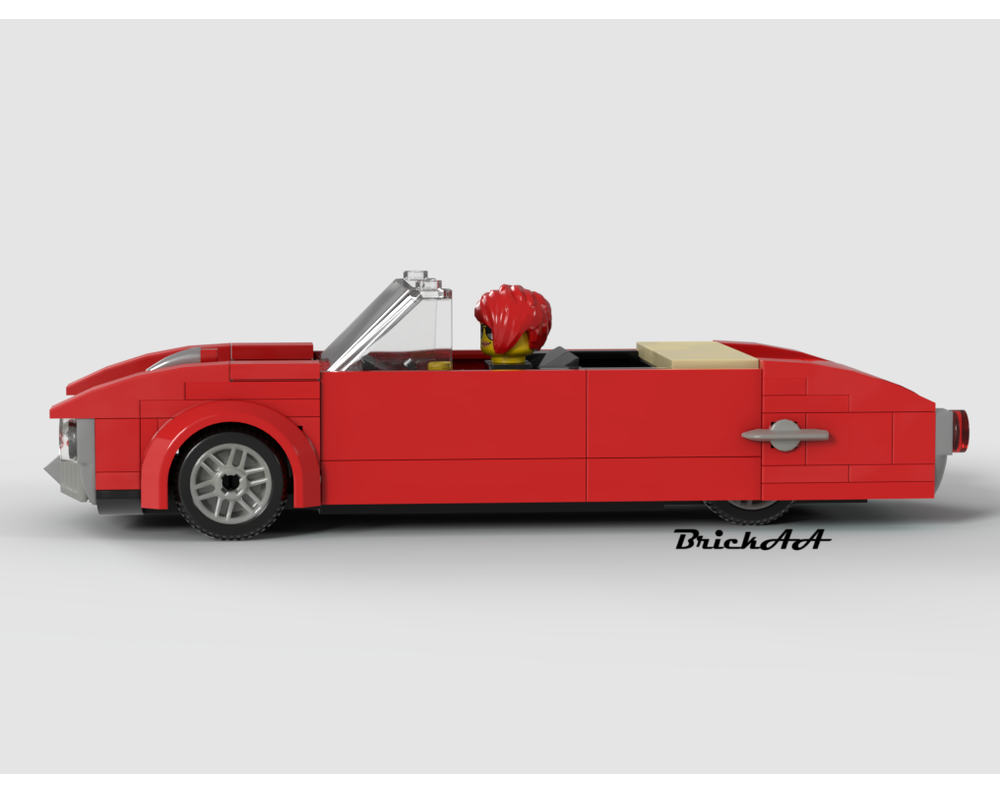 Lego Moc Red Convertible By Brickaa Rebrickable Build With Lego