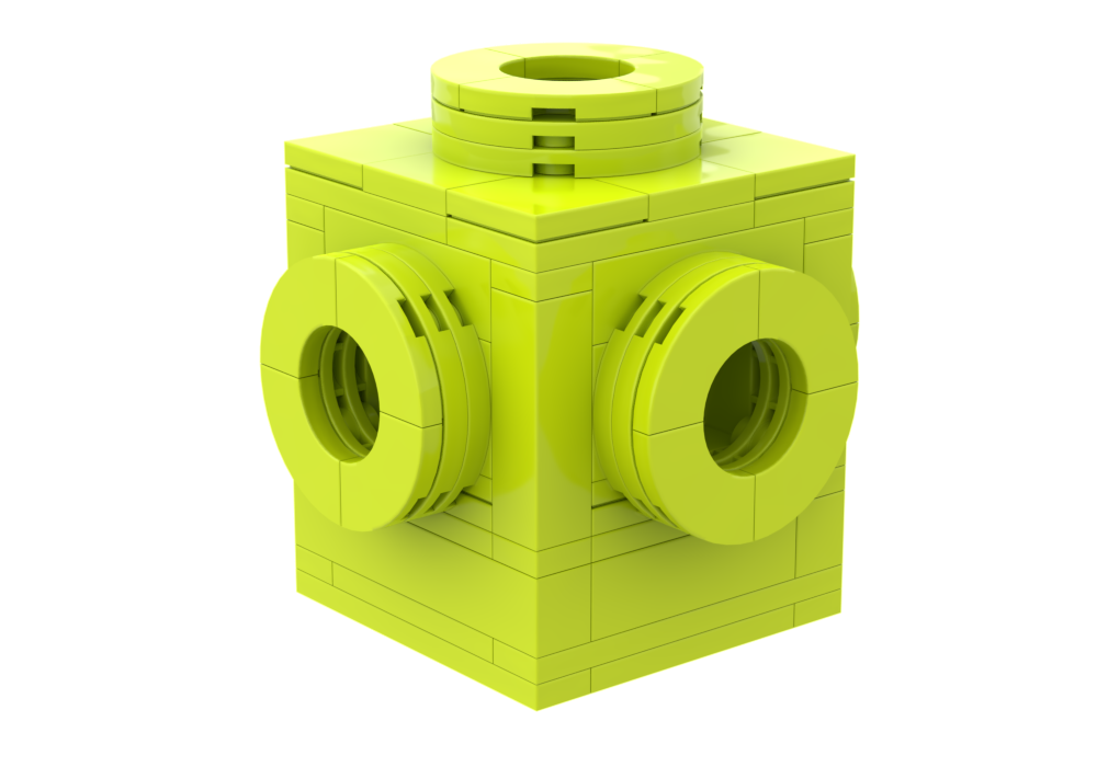 LEGO MOC Upscaled 1x1 Brick with Studs on 4 Sides by OrchardBuilds ...