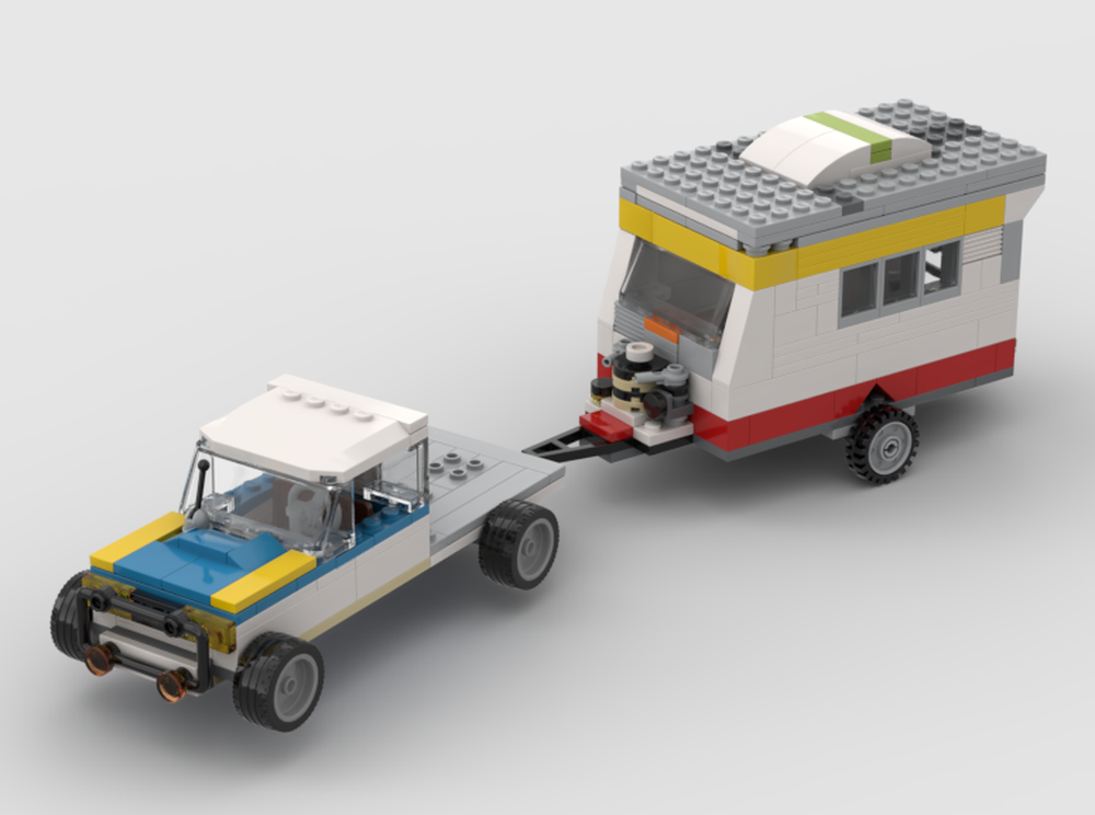 LEGO MOC truck and small camper by EBbuilds | Rebrickable - Build with LEGO
