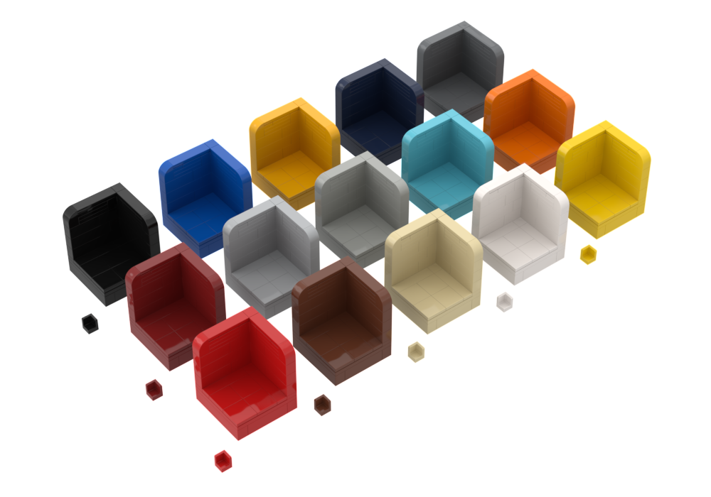 LEGO MOC Upscaled 1x1 Corner Panel by OrchardBuilds | Rebrickable ...