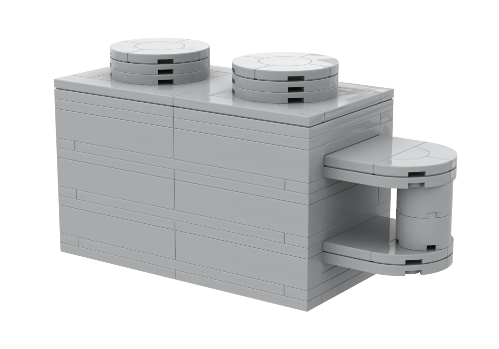 LEGO MOC Upscaled 1x2 Brick with Handle by OrchardBuilds | Rebrickable ...