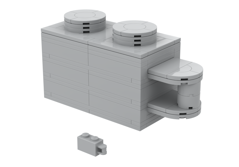 LEGO MOC Upscaled 1x2 Brick with Handle by OrchardBuilds | Rebrickable ...