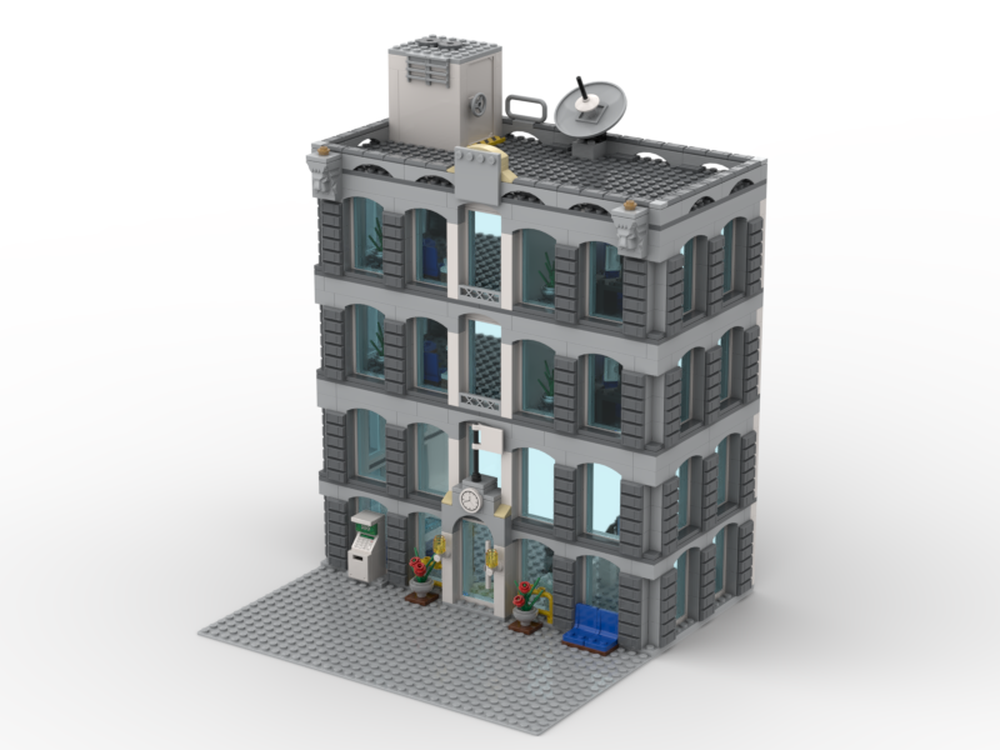 LEGO MOC City Bank by YourDailyBrick | Rebrickable - Build with LEGO