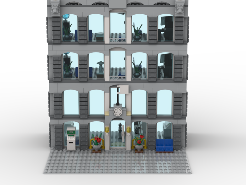 Lego Moc City Bank By Yourdailybrick Rebrickable Build With Lego