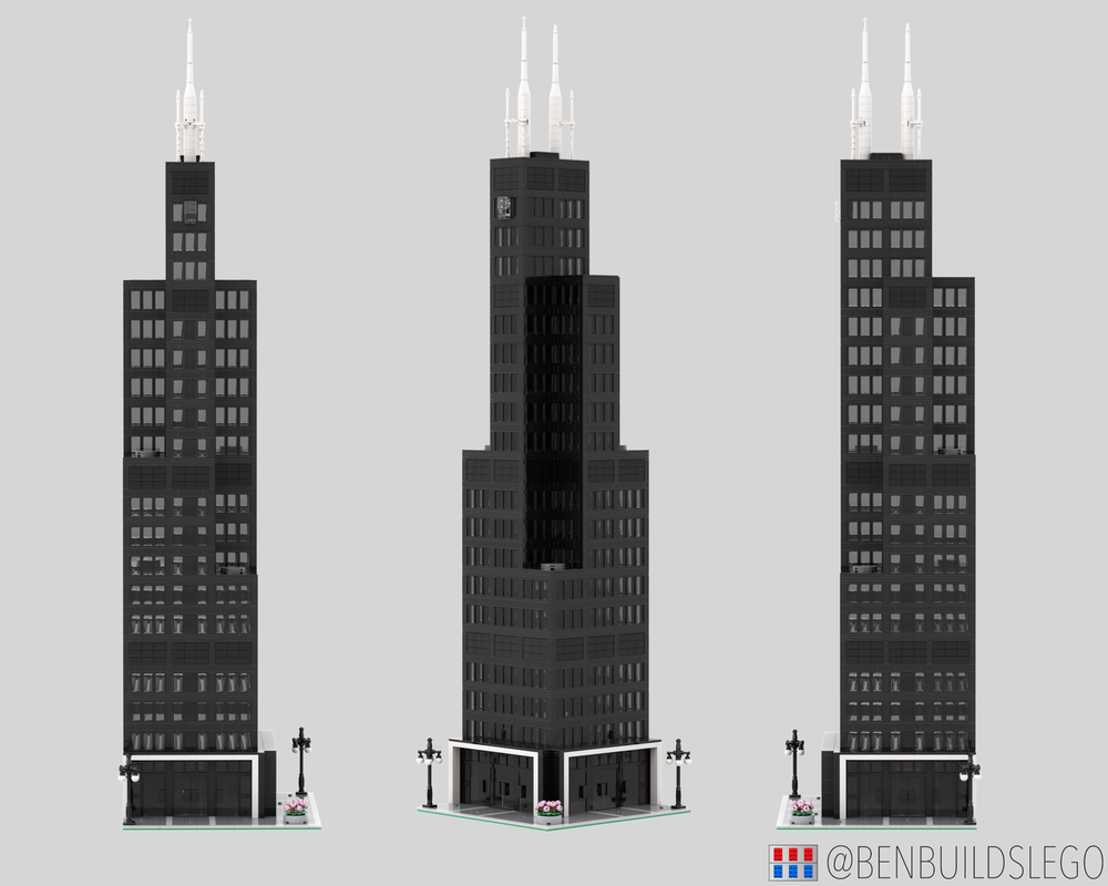 LEGO MOC Modular Sears Tower by benbuildslego | Rebrickable - Build ...