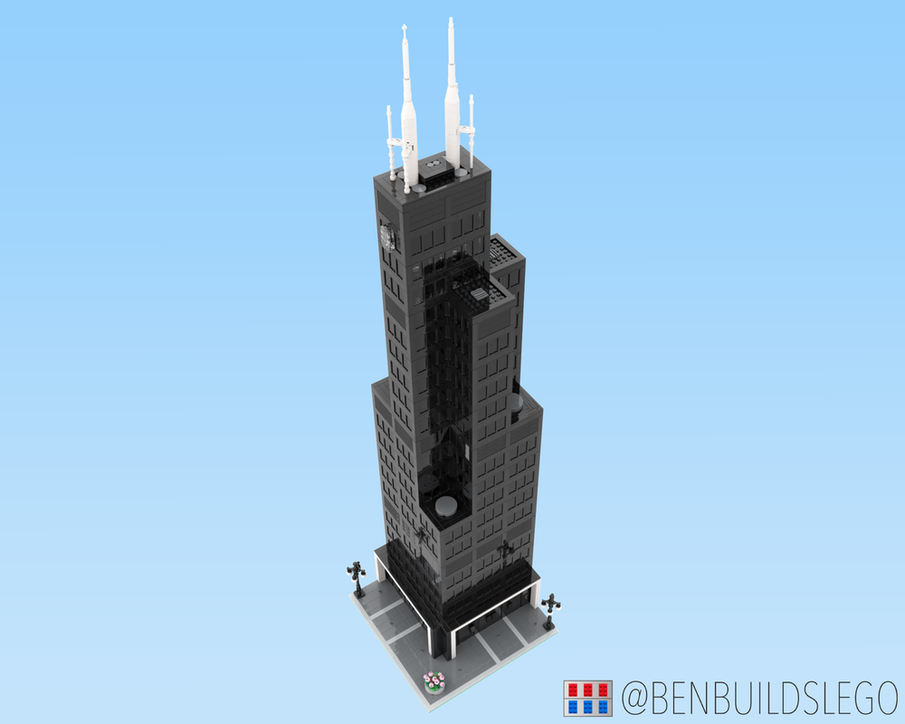 Lego Moc Modular Sears Tower By Benbuildslego Rebrickable Build