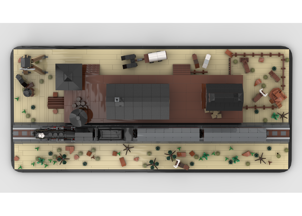 Lego Moc Western Steam Train And Station Microscale By Nirvanese