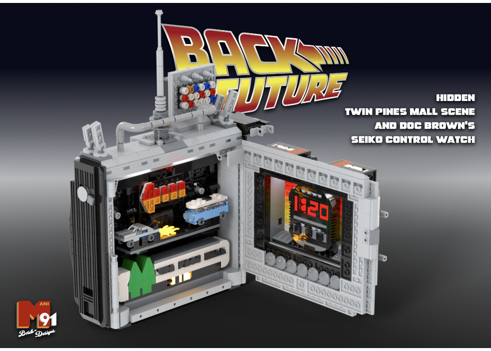 LEGO MOC UCS 1:8 DeLorean Time Machine & Doc Brown's Futaba Remote ...
