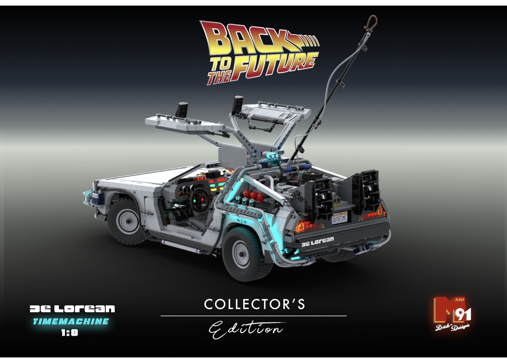 LEGO MOC UCS 1:8 DeLorean Time Machine & Doc Brown's Futaba Remote ...