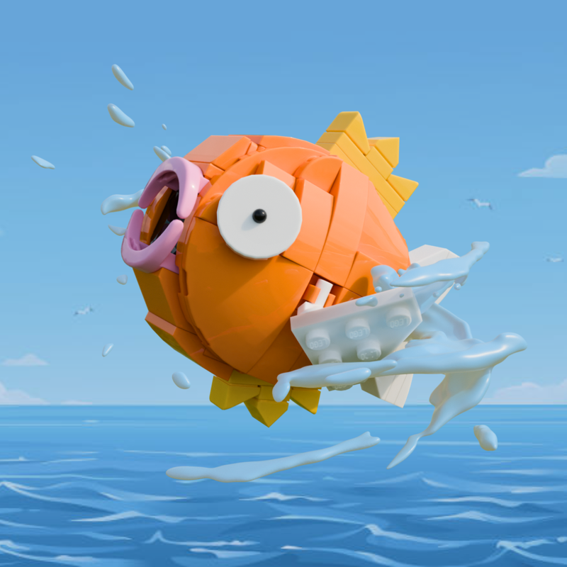 LEGO MOC Magikarp by KraftyKoopa | Rebrickable - Build with LEGO