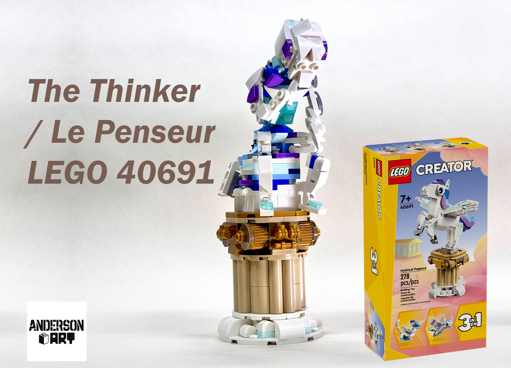 LEGO MOC The Thinker (Le Penseur) statue (40691) by anderson_brick_art ...