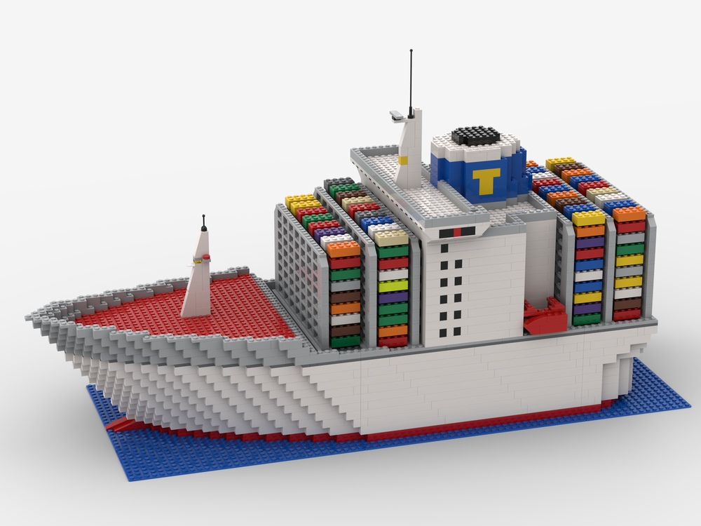 Lego Moc Container Ship V2 Partially Modular By Bernd Das Brot Rebrickable Build With Lego