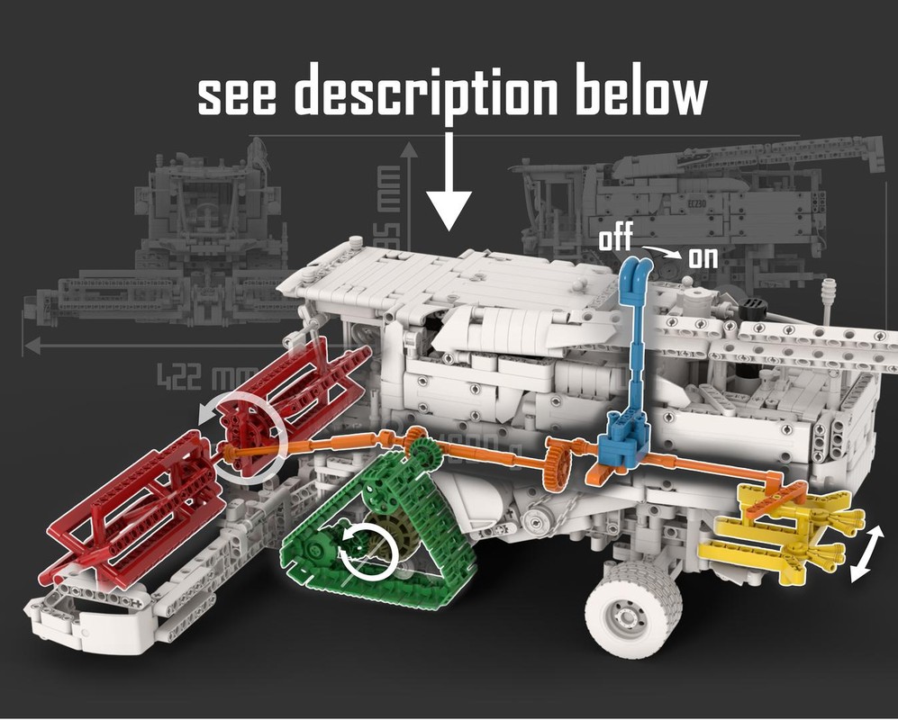 LEGO MOC Big Combine Harvester with trailer by Guys and Bricks ...