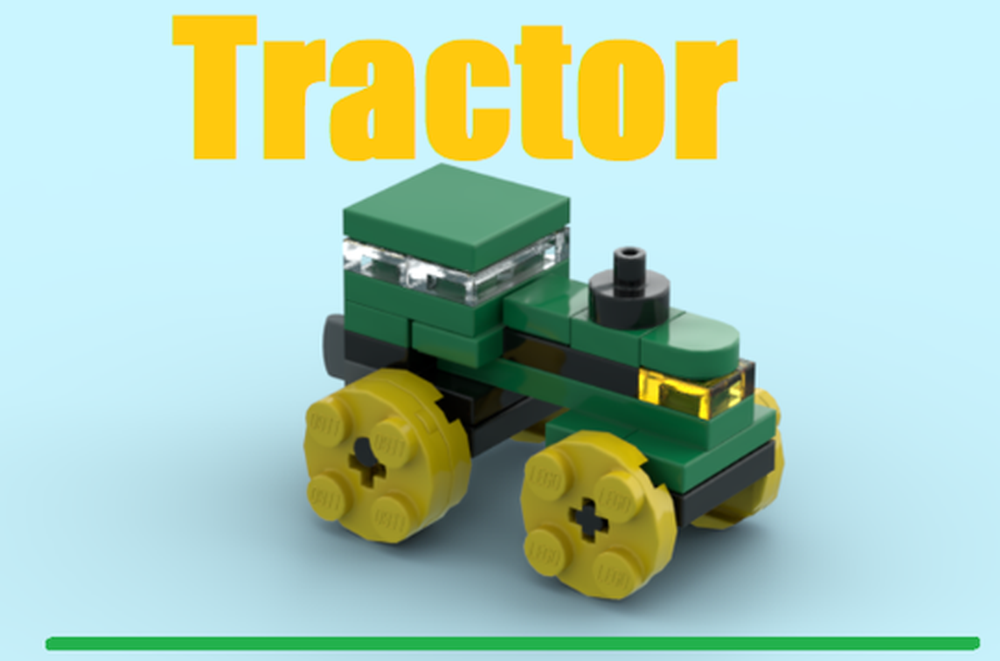 LEGO MOC John Deere Micro scale farm tractor by medleyj | Rebrickable ...