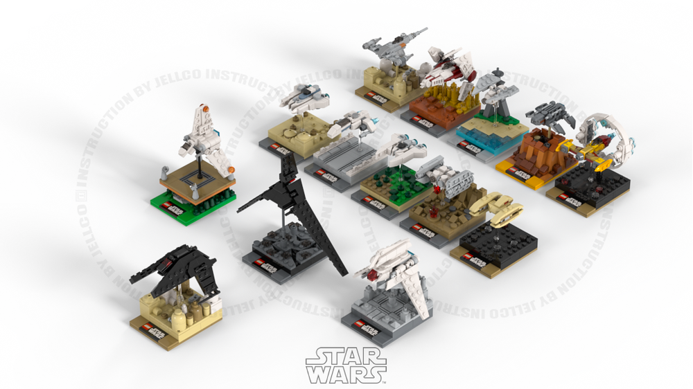 Lego Moc Ultramicro Diorama Starfighters And Spaceship 46 Part I By