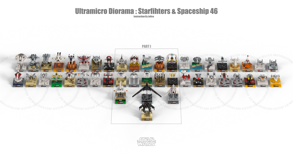 Lego Moc Ultramicro Diorama Starfighters And Spaceship 46 Part I By