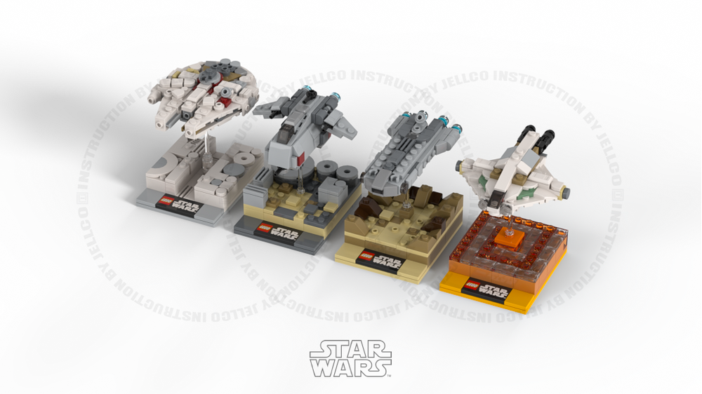 Lego Moc Ultramicro Diorama Starfighters And Spaceship 46 Part Ii By