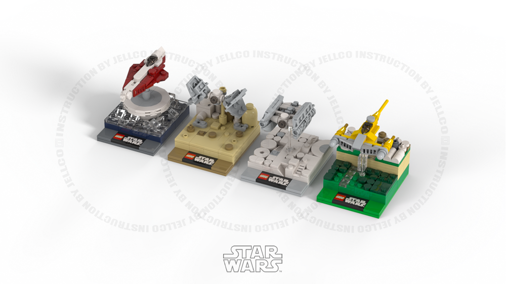 Lego Moc Ultramicro Diorama Starfighters And Spaceship 46 Part Ii By