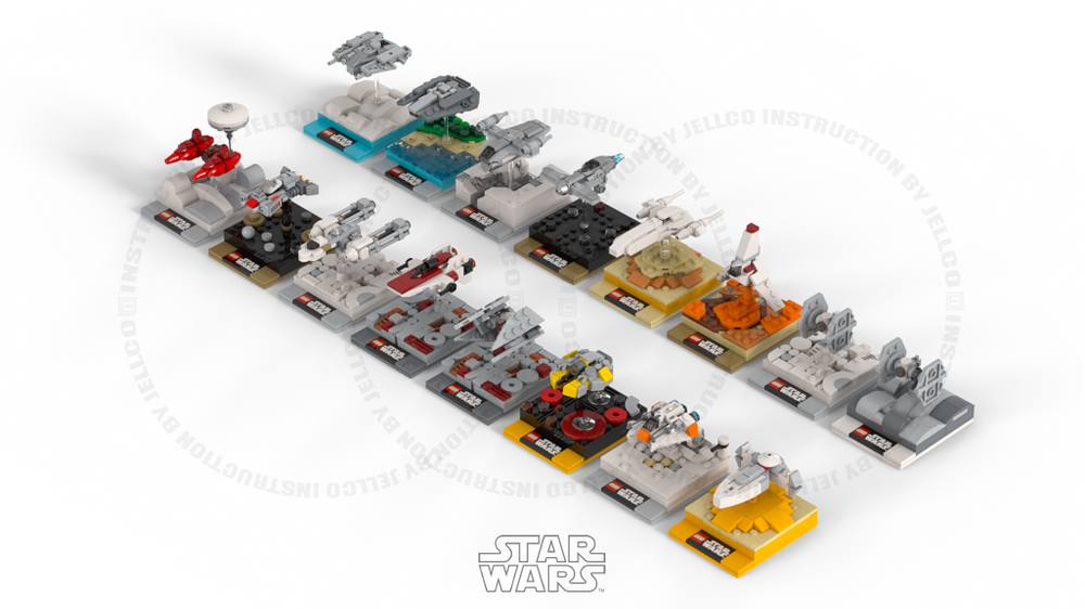 Lego Moc Ultramicro Diorama Starfighters And Spaceship 46 Part Iii By