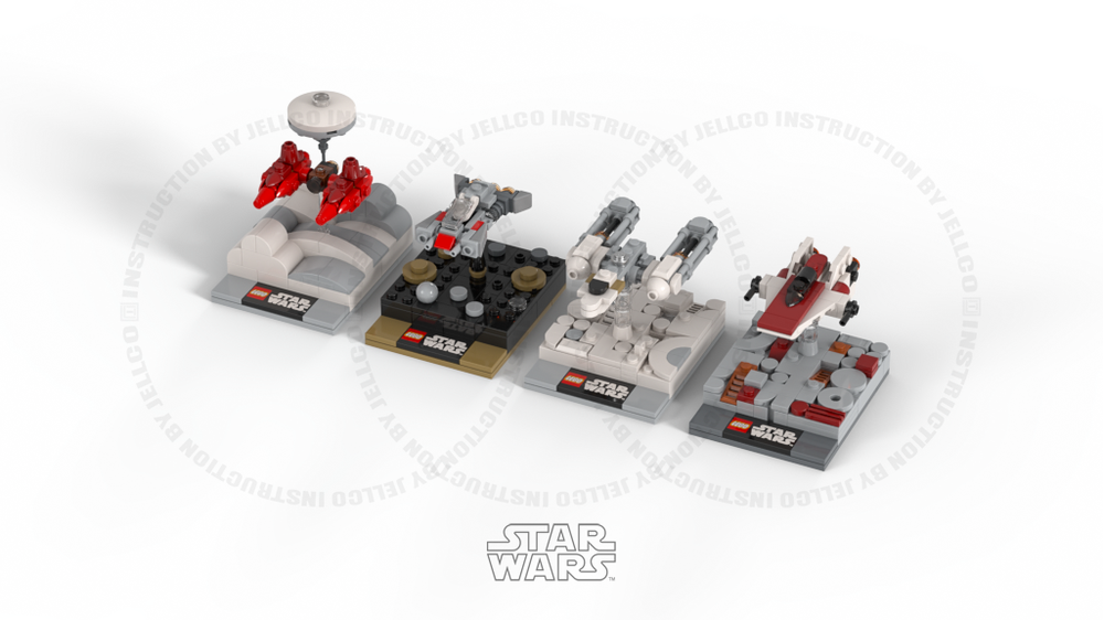 Lego Moc Ultramicro Diorama Starfighters And Spaceship 46 Part Iii By