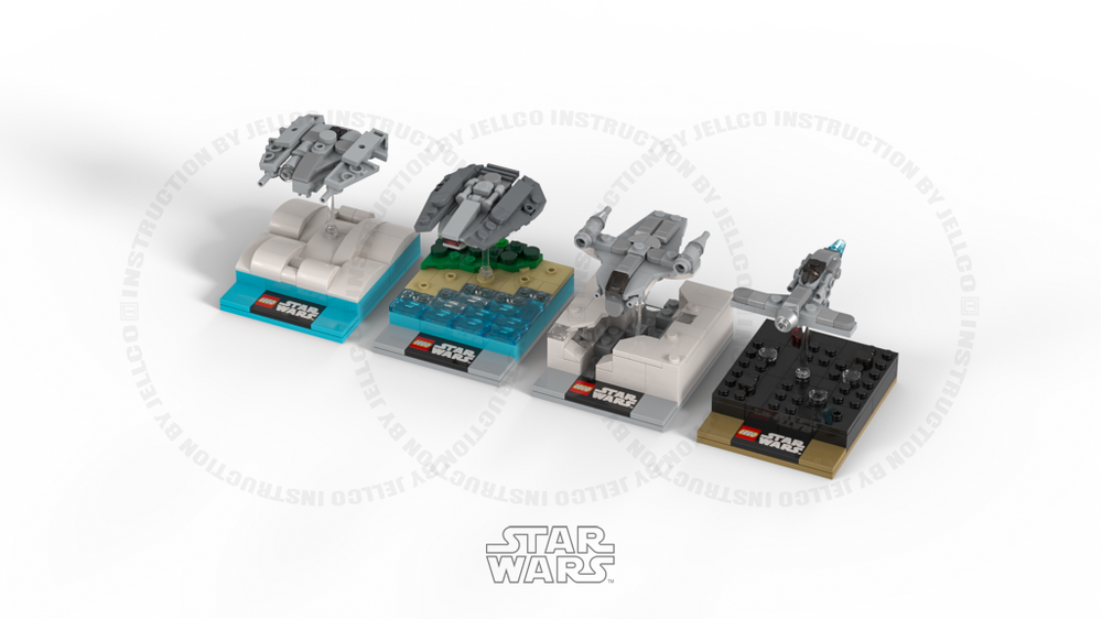 Lego Moc Ultramicro Diorama Starfighters And Spaceship 46 Part Iii By