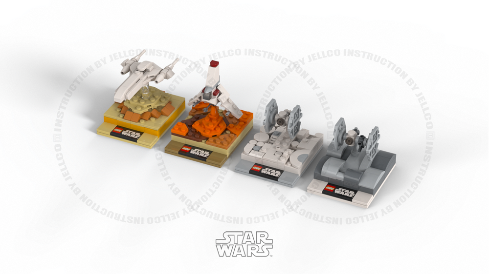 Lego Moc Ultramicro Diorama Starfighters And Spaceship 46 Part Iii By