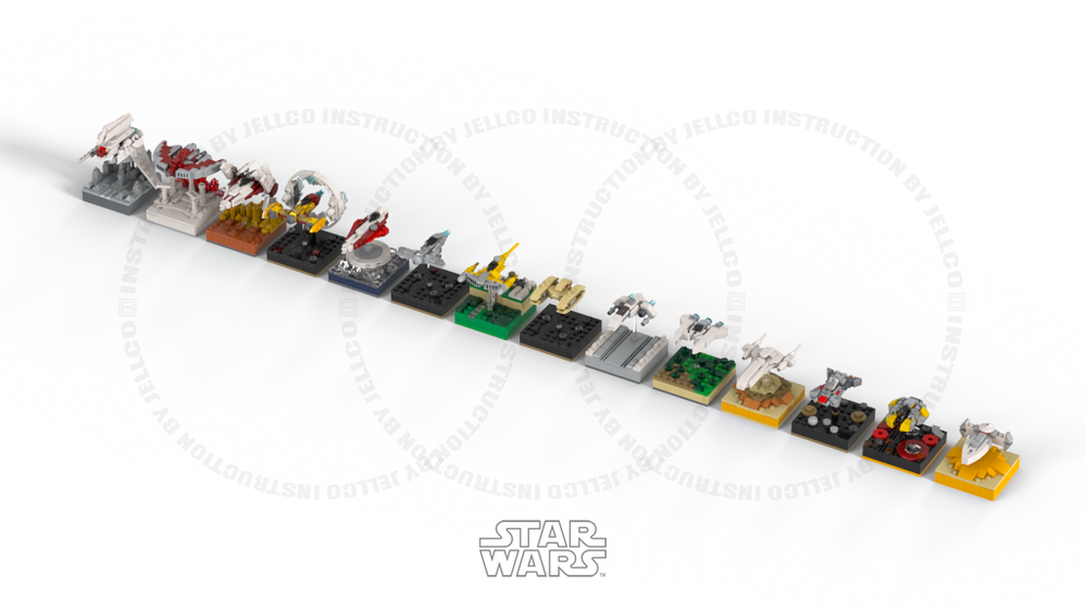 Lego Moc Ultramicro Diorama Starfighters And Spaceship Newly Added
