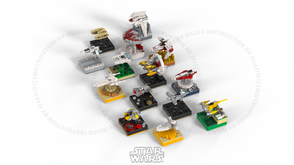Lego Moc Ultramicro Diorama Starfighters And Spaceship Newly Added
