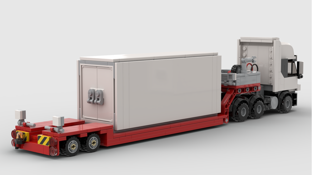 LEGO MOC Lowboy container trailer by phigeon | Rebrickable - Build with ...