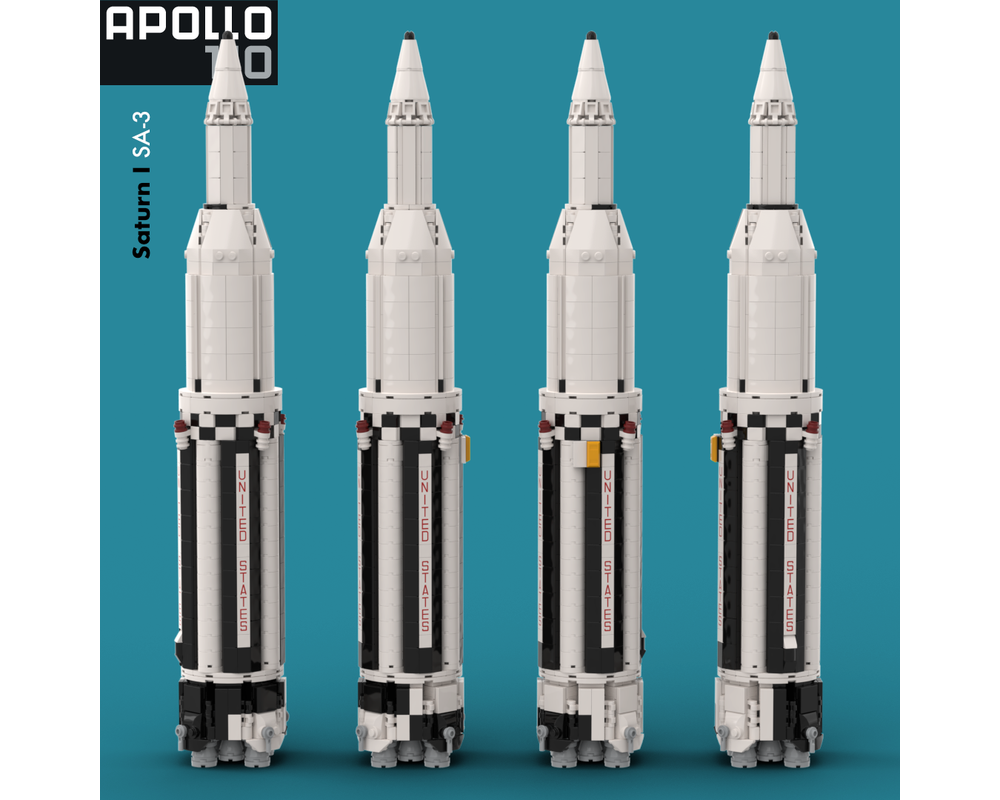 Lego Moc Saturn I Sa 3 1110 Scale By Apollo110bricks