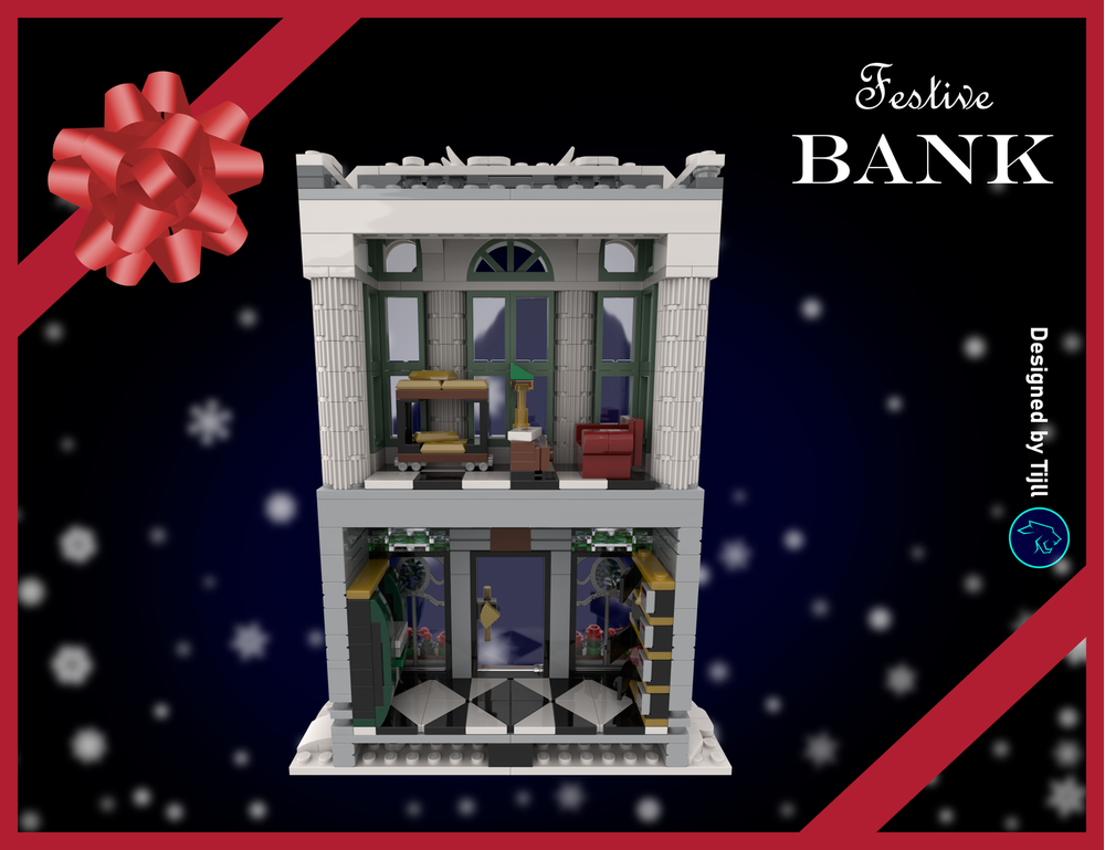 Lego Moc Festive Bank By Tijll Rebrickable Build With Lego