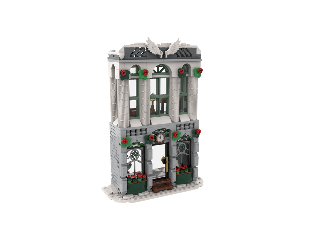 Lego Moc Festive Bank By Tijll Rebrickable Build With Lego