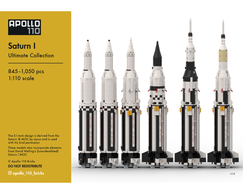 LEGO MOC-197966 Saturn I Ultimate Collection [1:110 scale] by Apollo ...