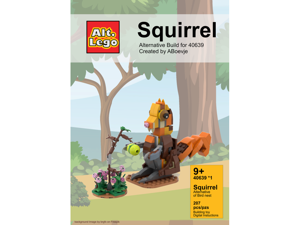 LEGO MOC Squirrel - Alt 40639 by Aboevje | Rebrickable - Build with LEGO