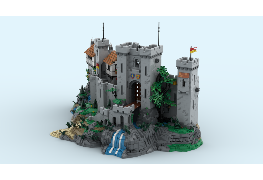 Lego Moc Lion Knights Castle Base Upgrade Open Castle Design By